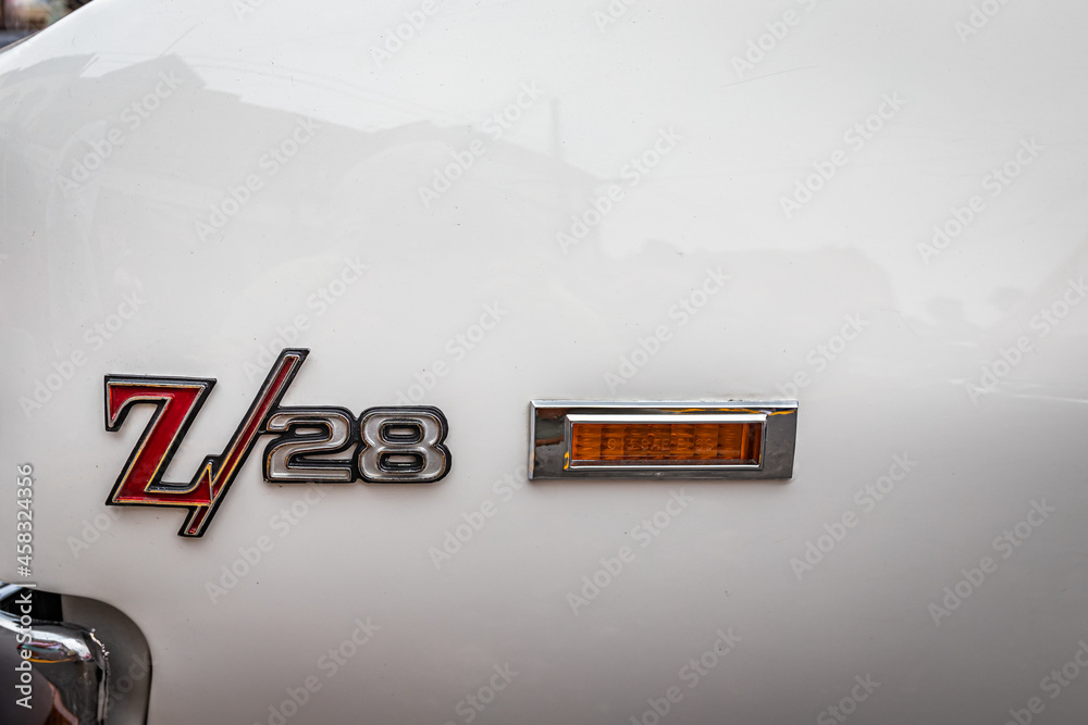 1969 Chevrolet Camaro Z28 Fender Emblem Detail Stock Photo | Adobe Stock