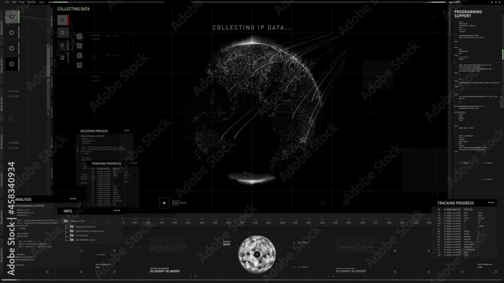 Cyber Security Ai Interface Analyzes Data Sets In A Secret Spy ...