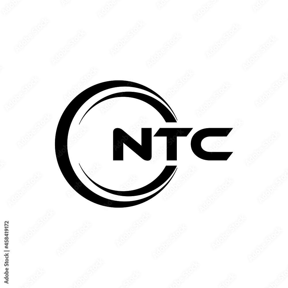 NTC letter logo design with white background in illustrator, vector ...