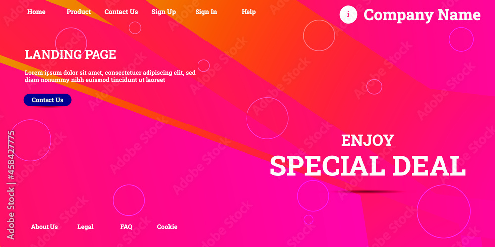Editable abstract website background with attractive pink gradient mesh ...