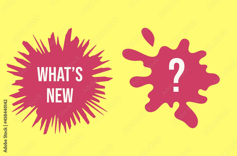 An illustration of question mark symbol with text WHAT'S NEW Stock ...