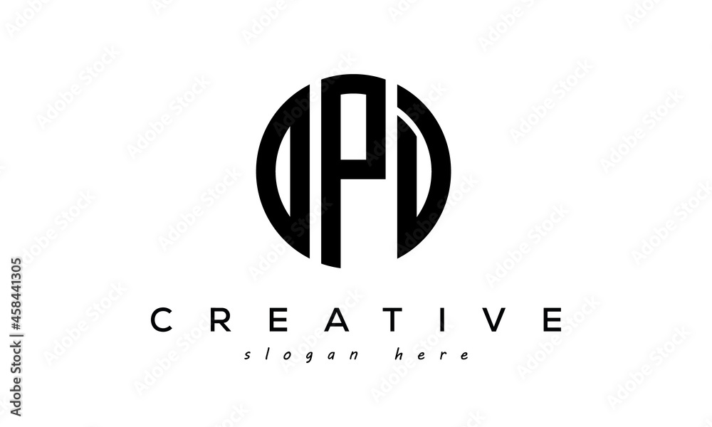 Letter OPD creative circle logo design vector Stock Vector | Adobe Stock
