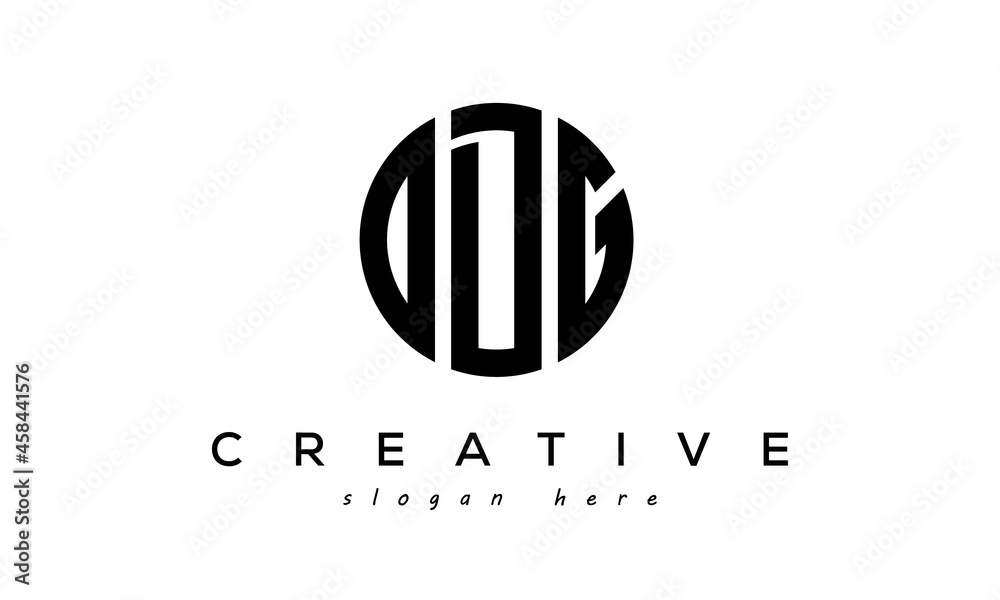 Letter ODG creative circle logo design vector Stock Vector | Adobe Stock