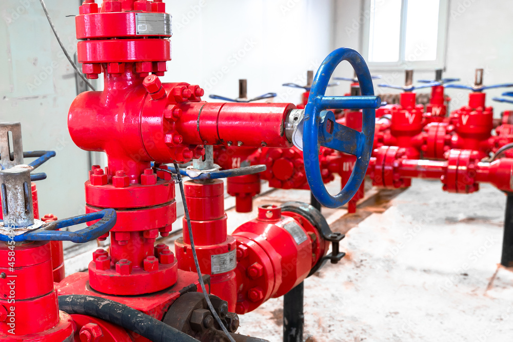 Petroleum oil and gas drilling equipment. Choke and kill manifolds are ...