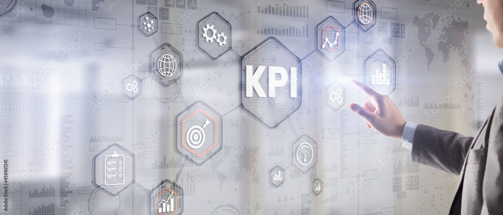 Key Performance Indicator. KPI. Businessman offer KPI success ...