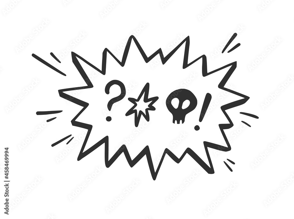 Swear word speech bubble. Curse, rude, swear word for angry, bad ...