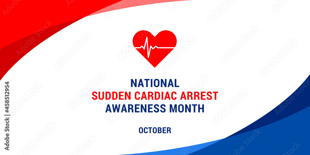 Vecteur Stock National sudden cardiac arrest awareness month. Vector ...