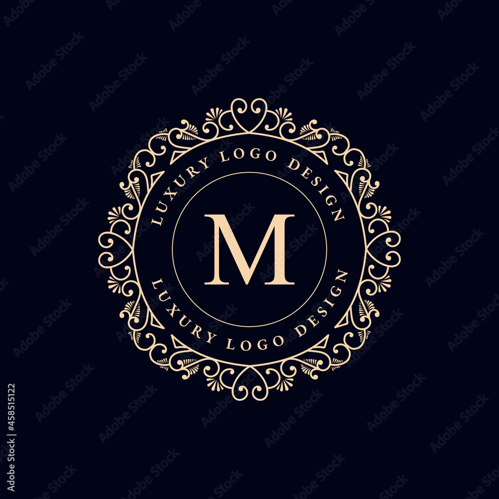 Set of Elegant Capital Letters Vintage Logo Filigree Monograms ...