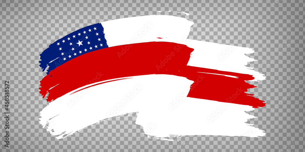 Flag of Amazonas from brush strokes. Federal Republic of Brazil. Waving ...