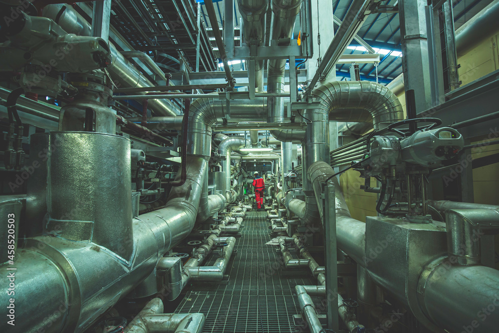Male to be worker visual inspection inside control room valve and ...
