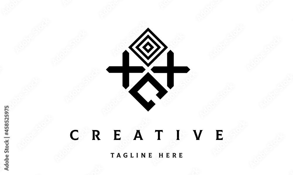 XXC square three latter logo vector Stock Vector | Adobe Stock
