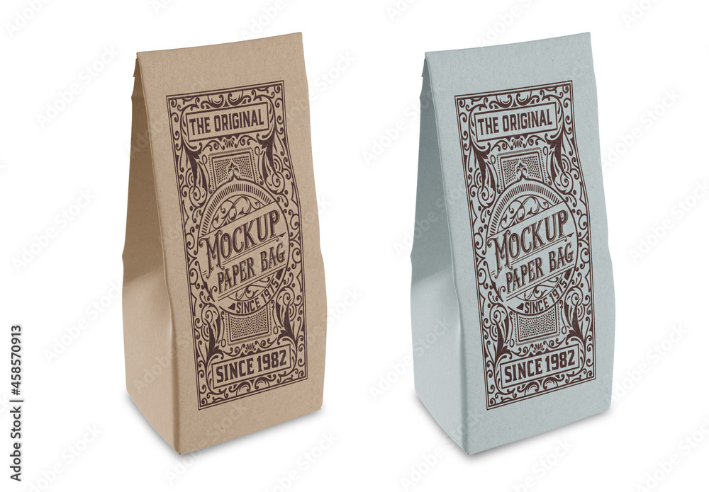 Kraft Paper Bag Mockup Stock Template | Adobe Stock