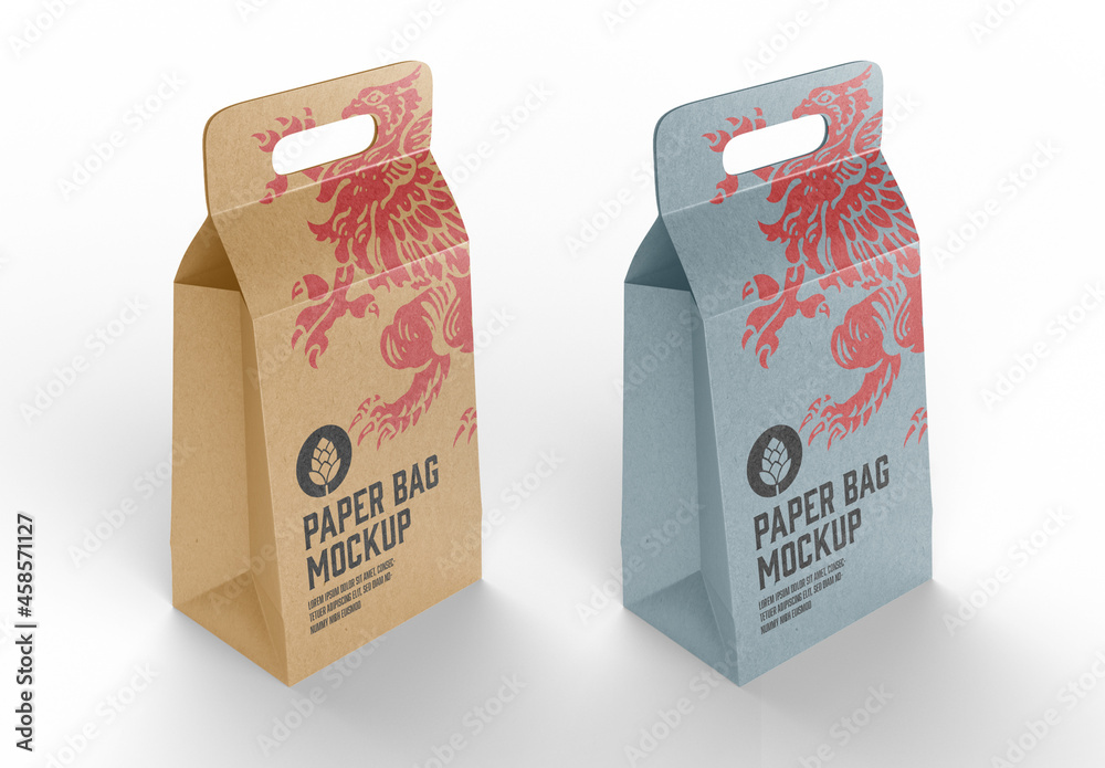 Kraft Paper Bag Mockup Stock Template | Adobe Stock