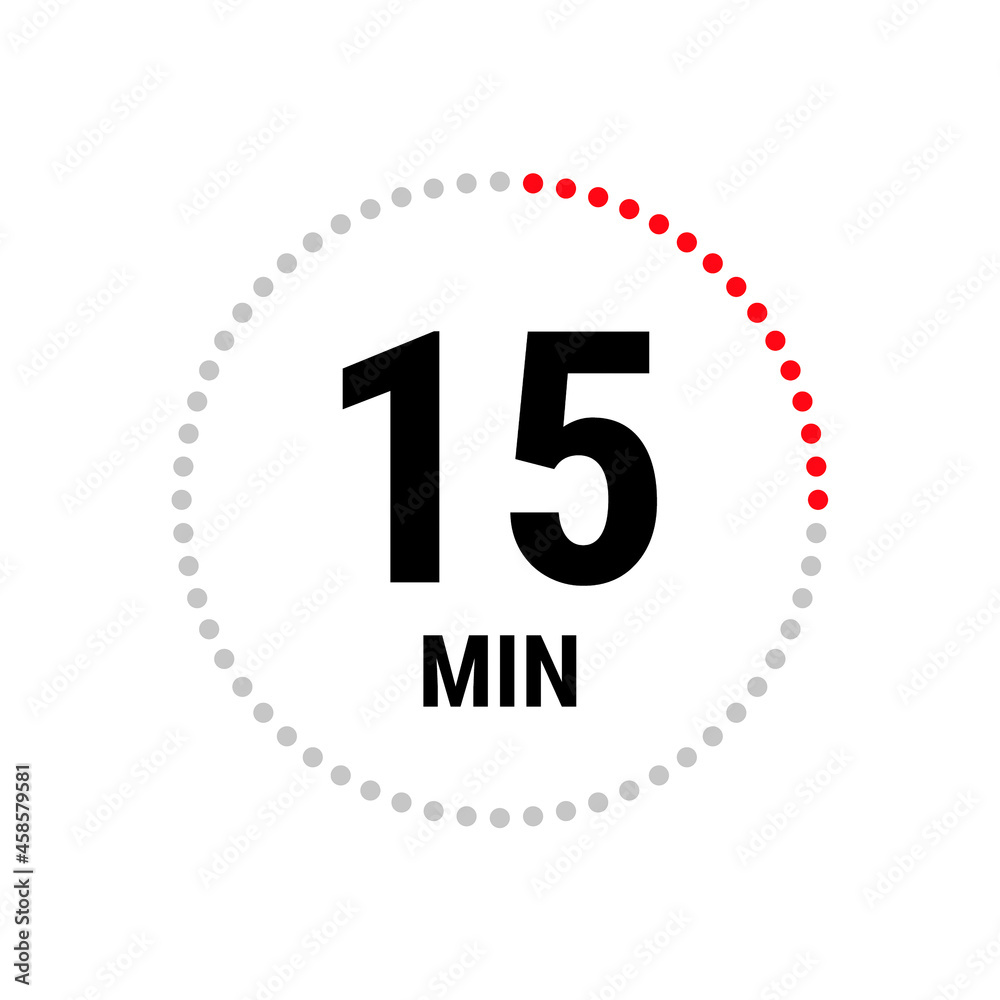 Isolated illustration with timer. Stock Vector | Adobe Stock