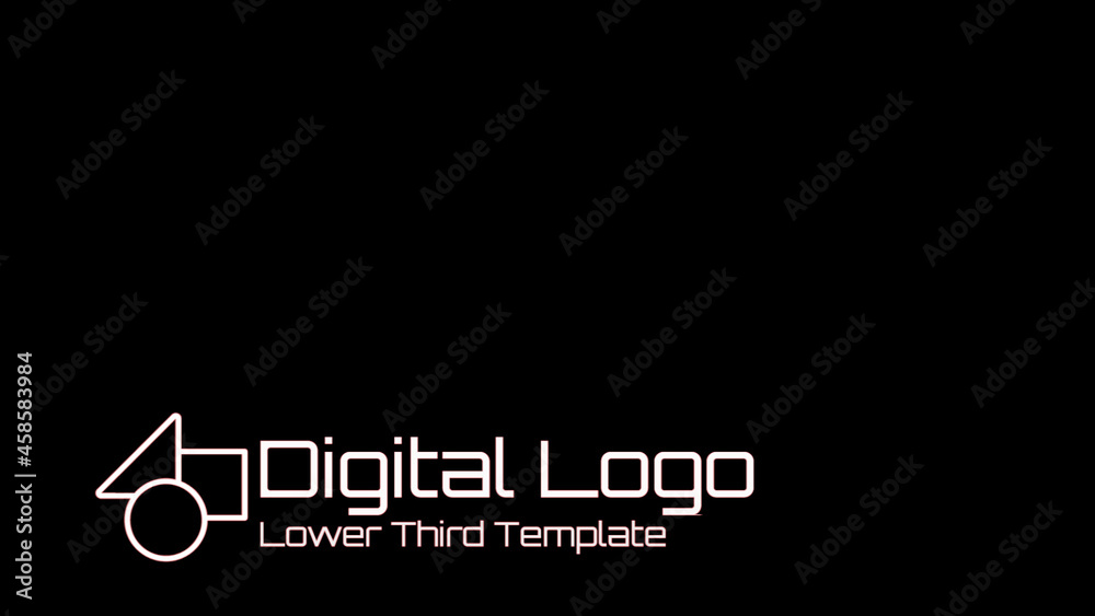 Digital Logo Lower Third Stock Template | Adobe Stock
