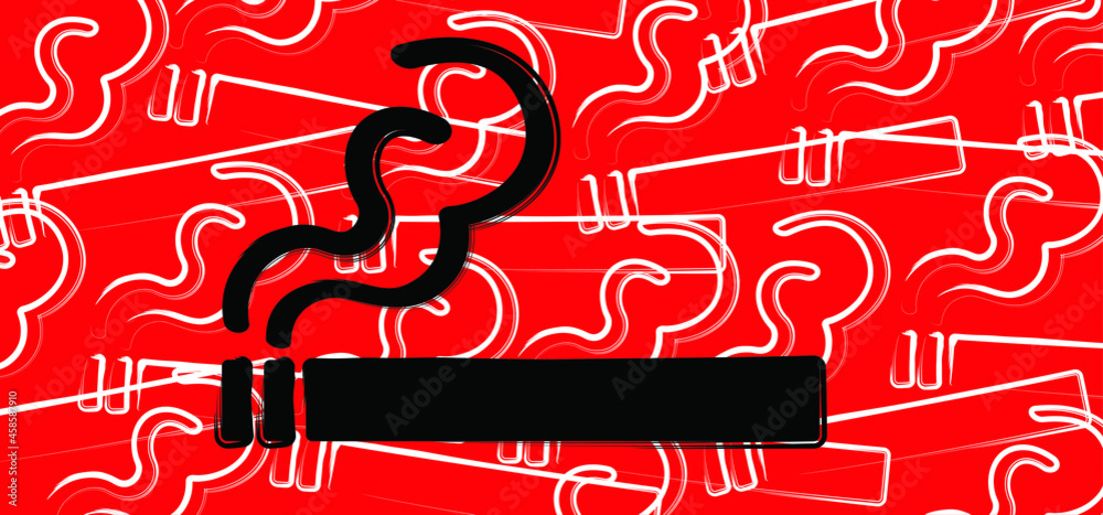 Smoking pictogram. Smoke cigarette tobacco or cigarettes logo. Smokking ...