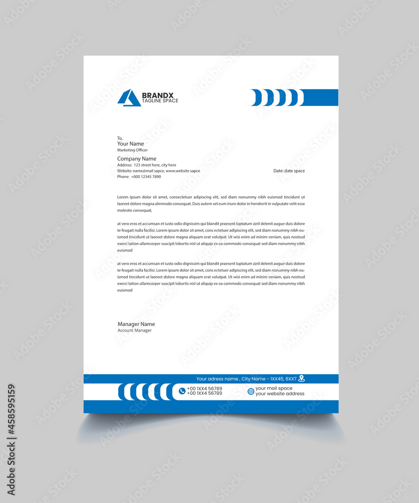 Corporate Letterhead Design Template.This design is unique and creative ...