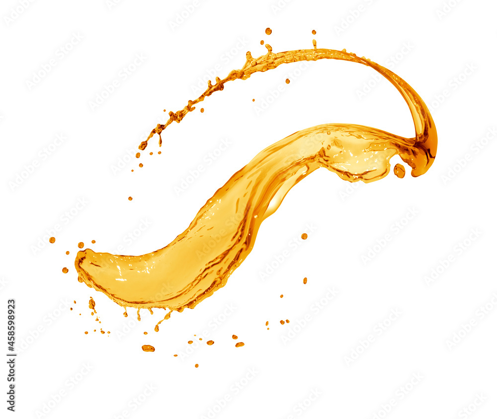 Splash of thick oily liquid isolated on white background Stock Photo ...