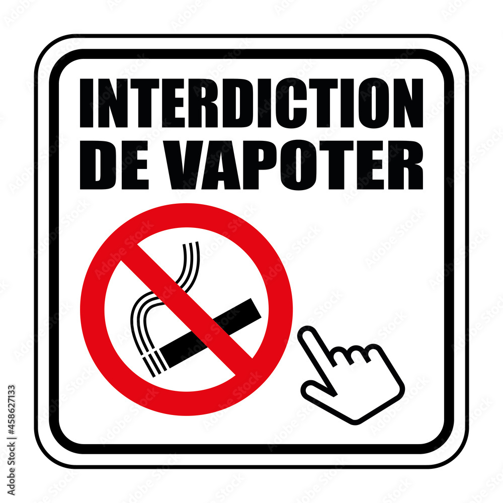 Logo interdiction de vapoter. Stock Vector | Adobe Stock
