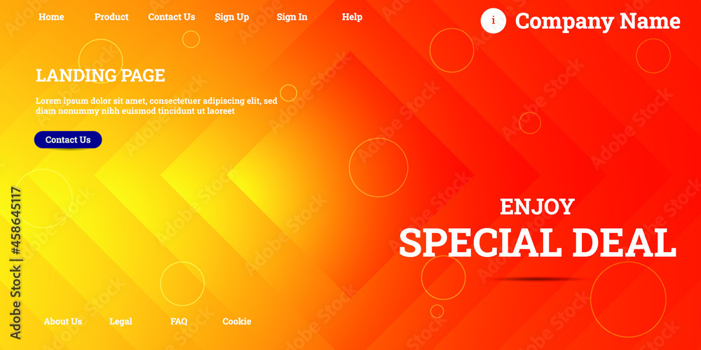 Editable abstract website background with attractive orange gradient ...