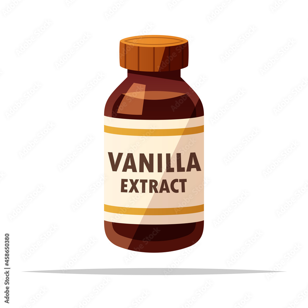 Vanilla extract bottle vector isolated illustration Stock Vector ...