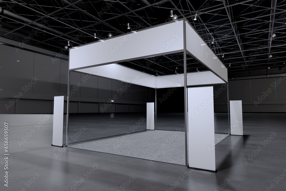 Exhibition stand for mockup and Corporate identity,Display design.Empty booth Design.Retail ...