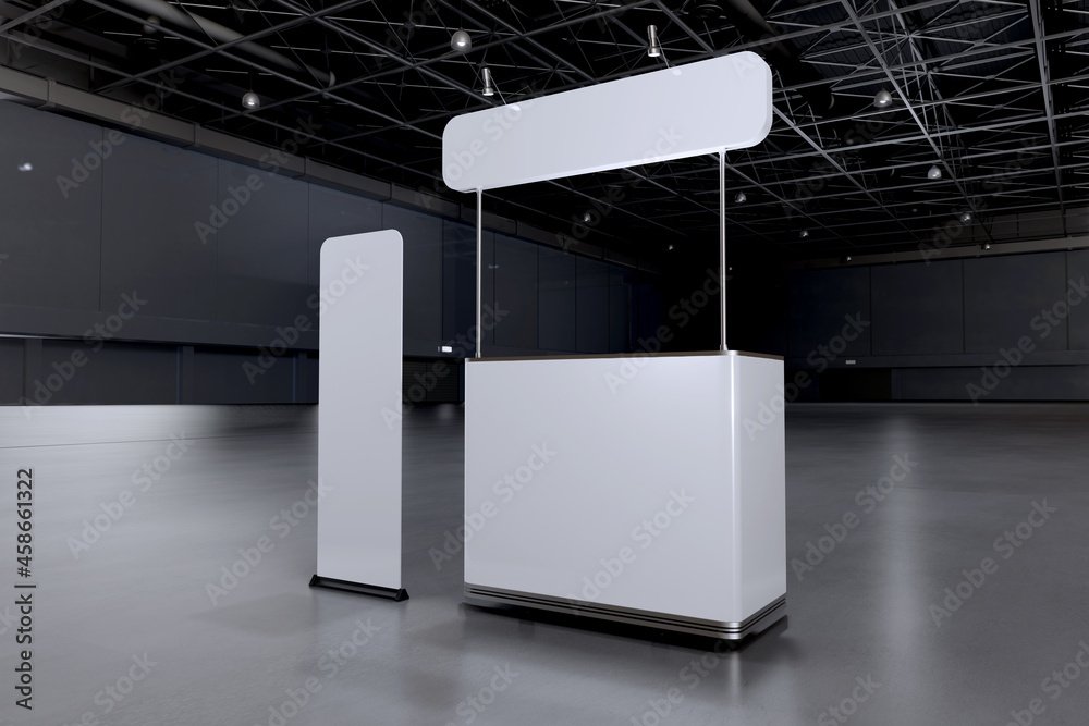 Exhibition stand for mockup and Corporate identity,Display design.Empty ...