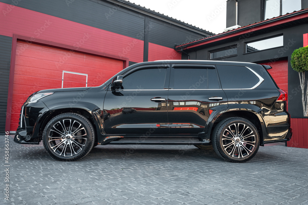 Ukraine, Odessa July 8 - 2021: A 2018 Lexus LX 450 crossover car parked ...