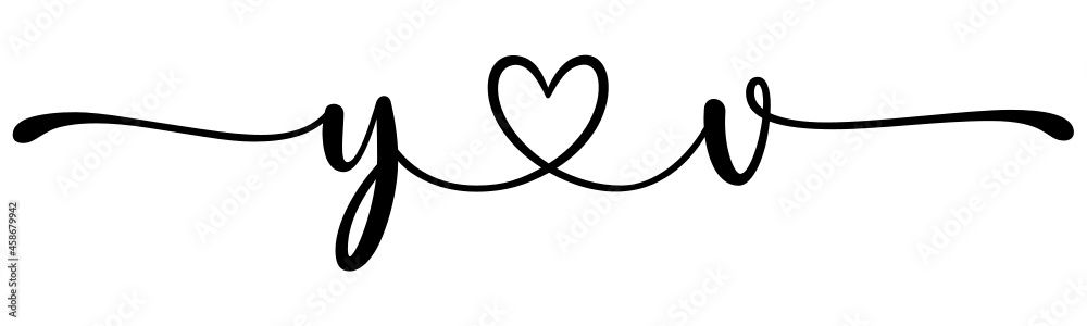 yv, vy, letters with heart Monogram, monogram wedding logo. Love icon ...