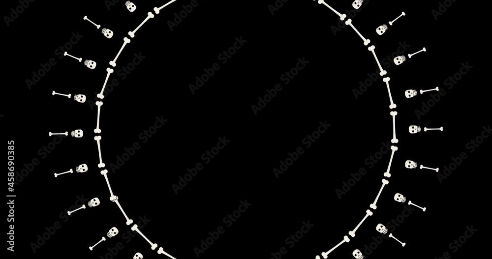 Halloween animated rotating round frames on transparent background ...