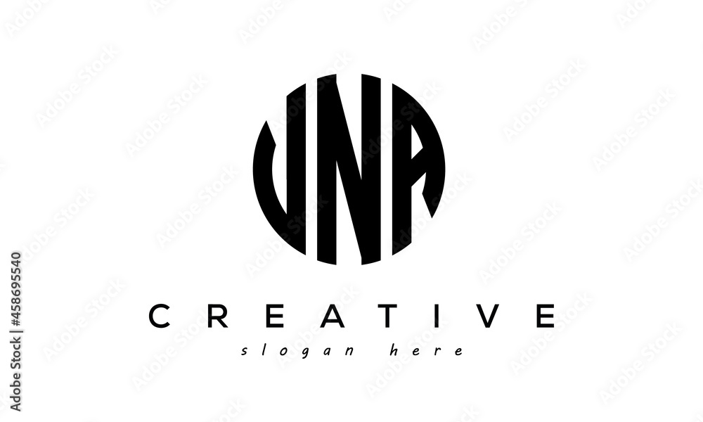 Letter VNA creative circle logo design vector Stock Vector | Adobe Stock