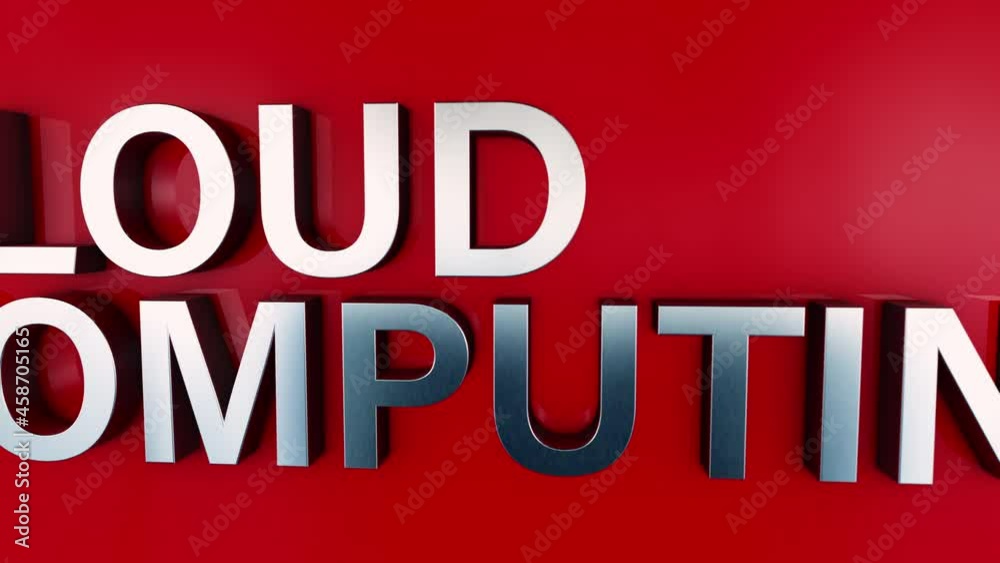 3D chrome text word flying of Technology Consulting Concept animation ...