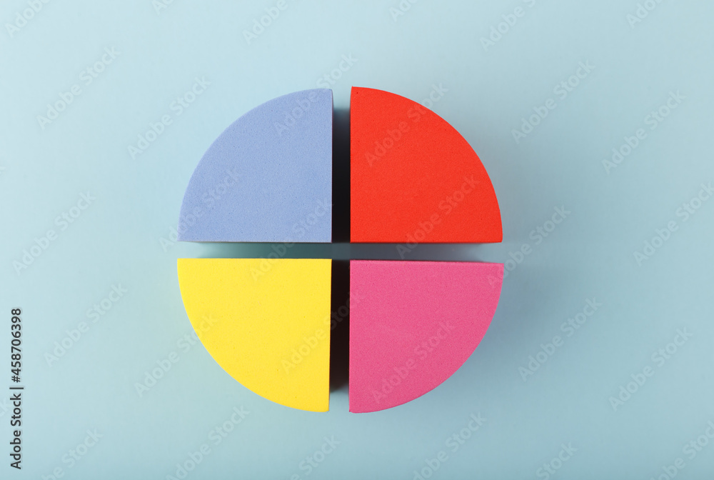 Colorful cycle diagram. Business concept. Red, yellow, pink and blue ...
