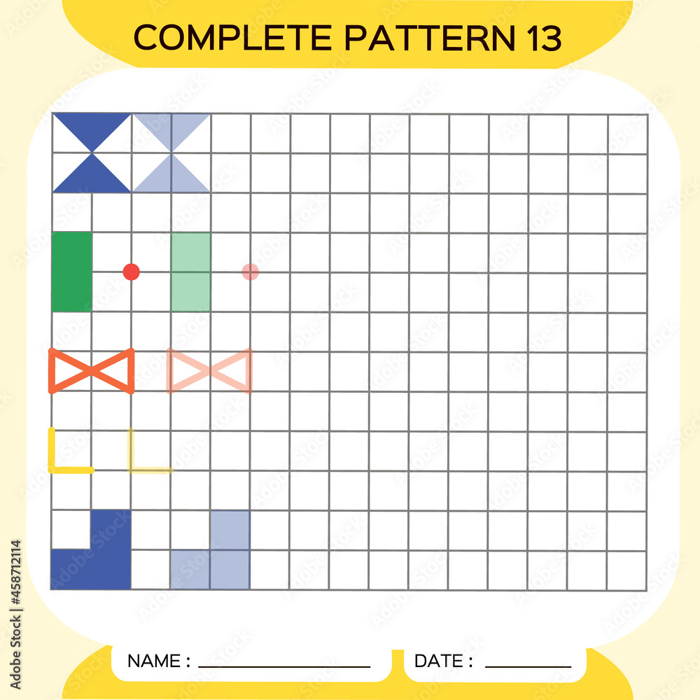 Repeat Pattern, Puzzle. Copy Picture. Special for preschool kids ...