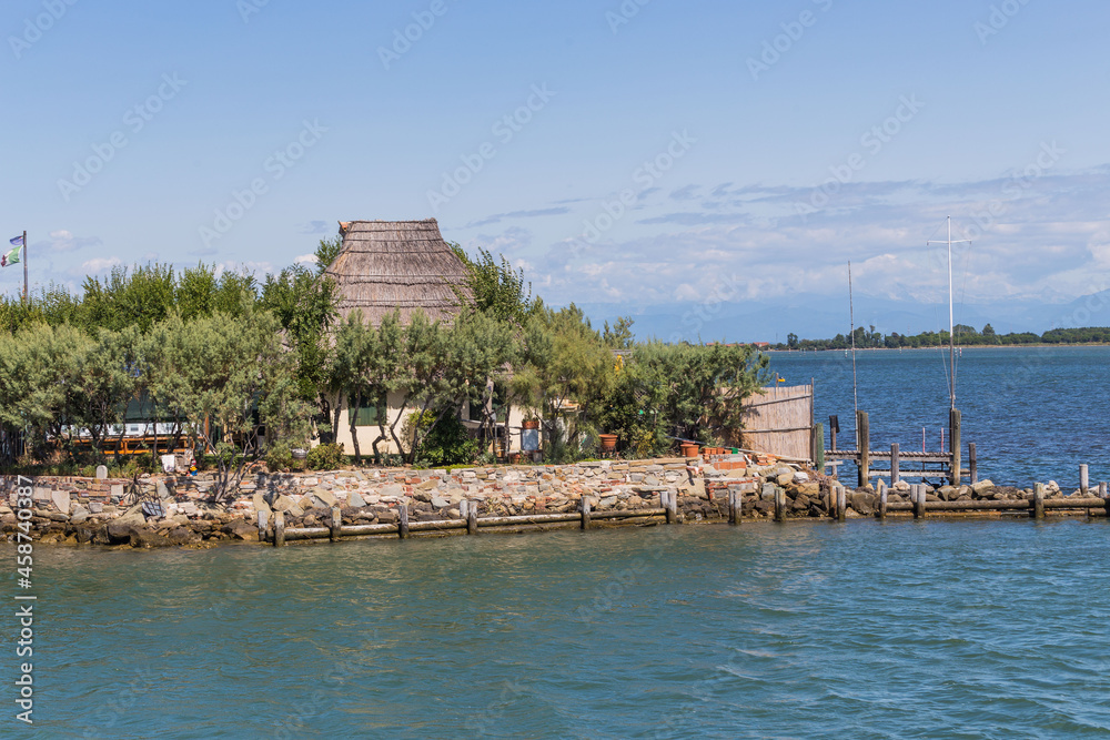 View of Casoni - Grado (GO). Rural building with a sloping roof covered ...