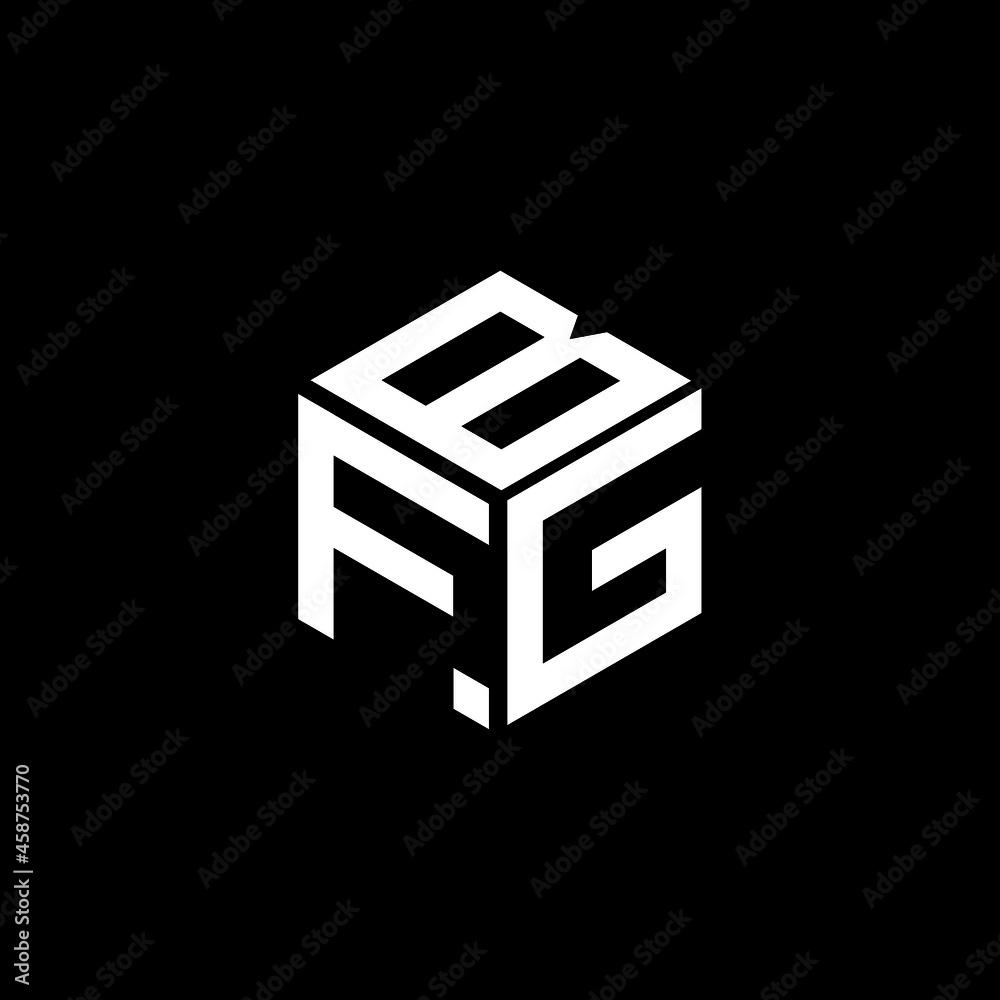 BFG letter logo design on black background.BFG creative initials letter ...