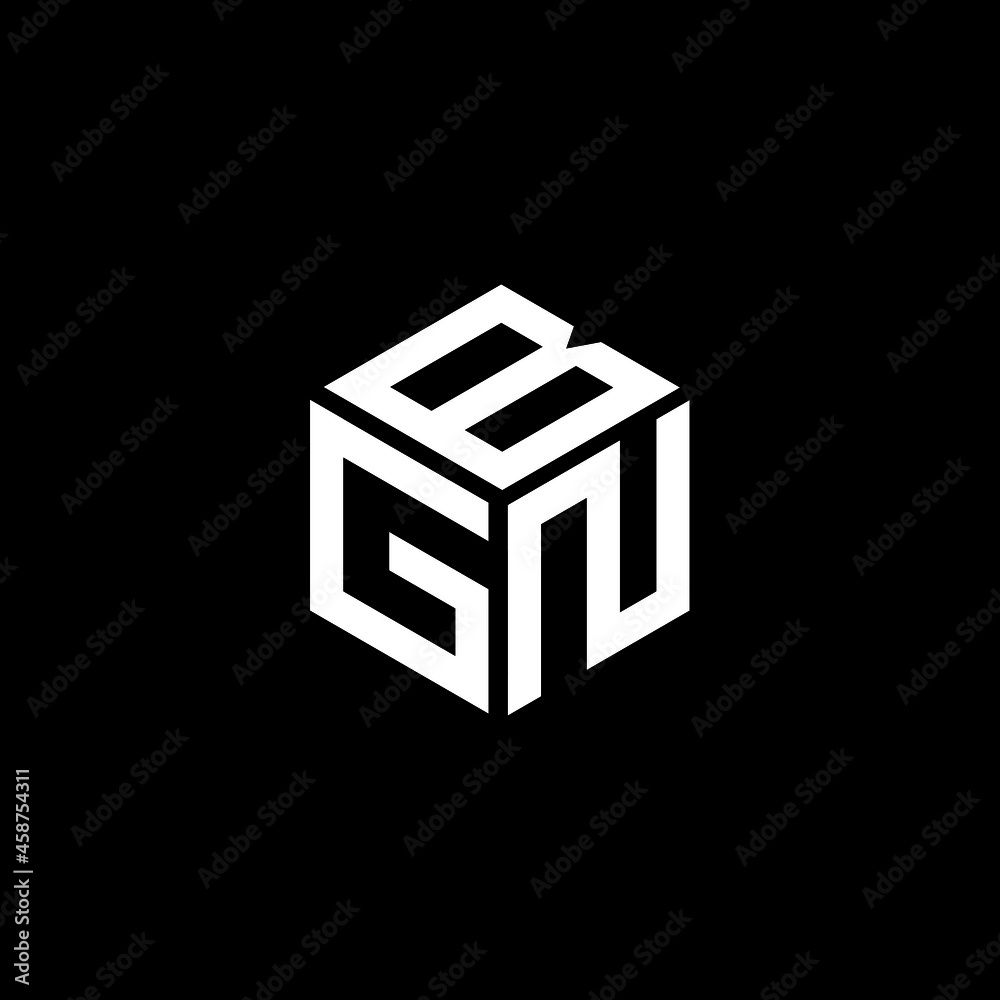 BGN letter logo design on black background.BGN creative initials letter ...