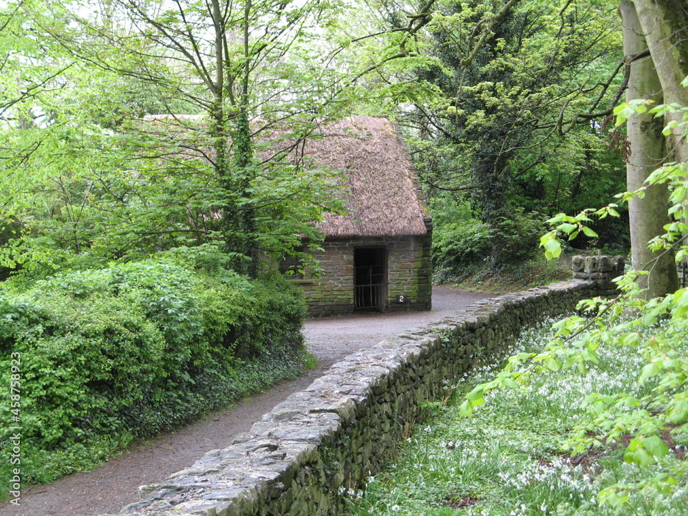 Foto de Le Kerry bog village et sa comté en Irlande, chemin de terre ...
