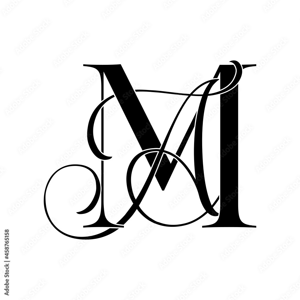 ma, am, monogram logo. Calligraphic signature icon. Wedding Logo ...