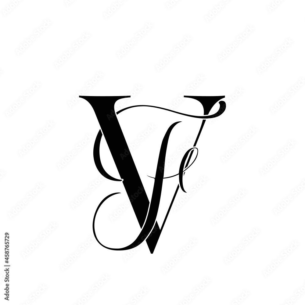 vf, fv, monogram logo. Calligraphic signature icon. Wedding Logo ... vf, fv, monogram logo. Calligraphic signature icon. Wedding Logo ...