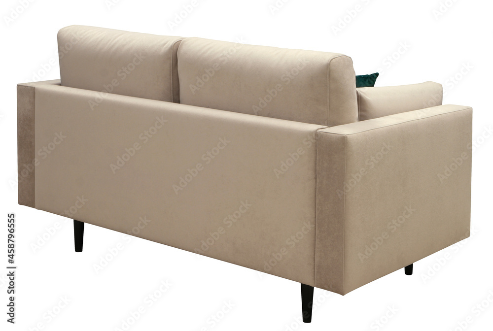 Sofa isolated on white background. Back view. Including clipping path ...