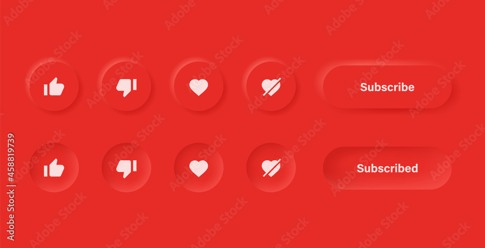 like dislike icon with subscribe button - love unlove icons symbols in ...