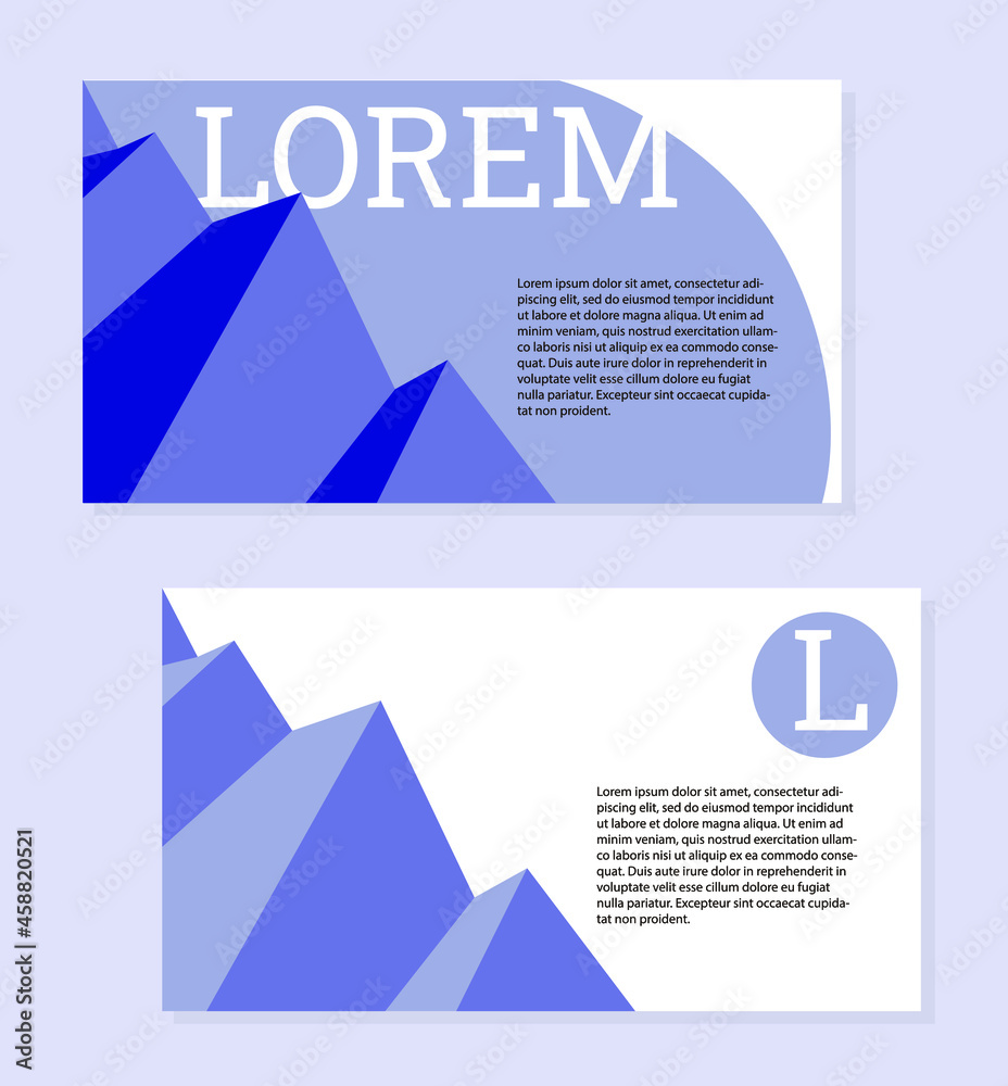 minimalist background for corporate business card. Perspective flat ...