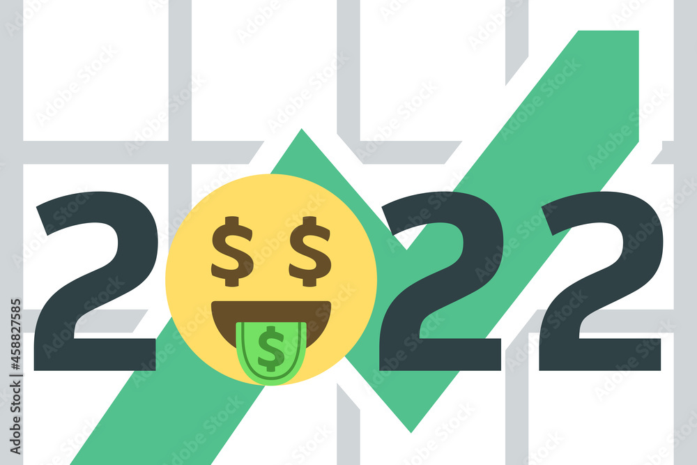 dollar face and number 2 text against chart with upwards trend,business ...