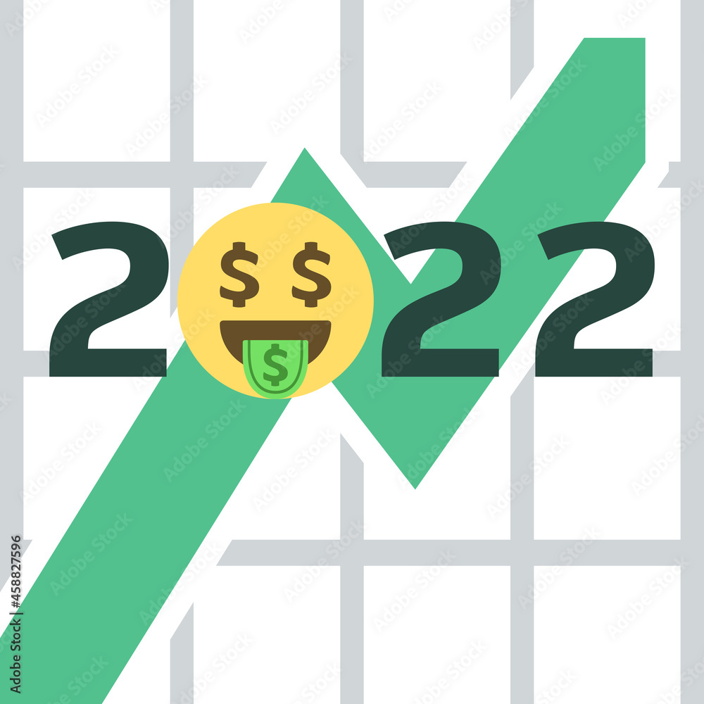 money face emoji and number 2 against chart with upward trend,finance ...