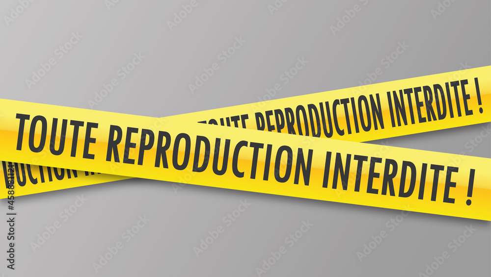 Logo toute reproduction interdite. Stock Vector | Adobe Stock