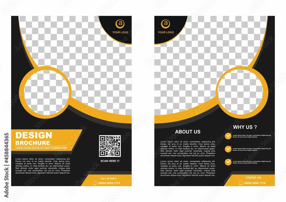 design template suitable for brochure, flayer, banner in A4 Stock ...