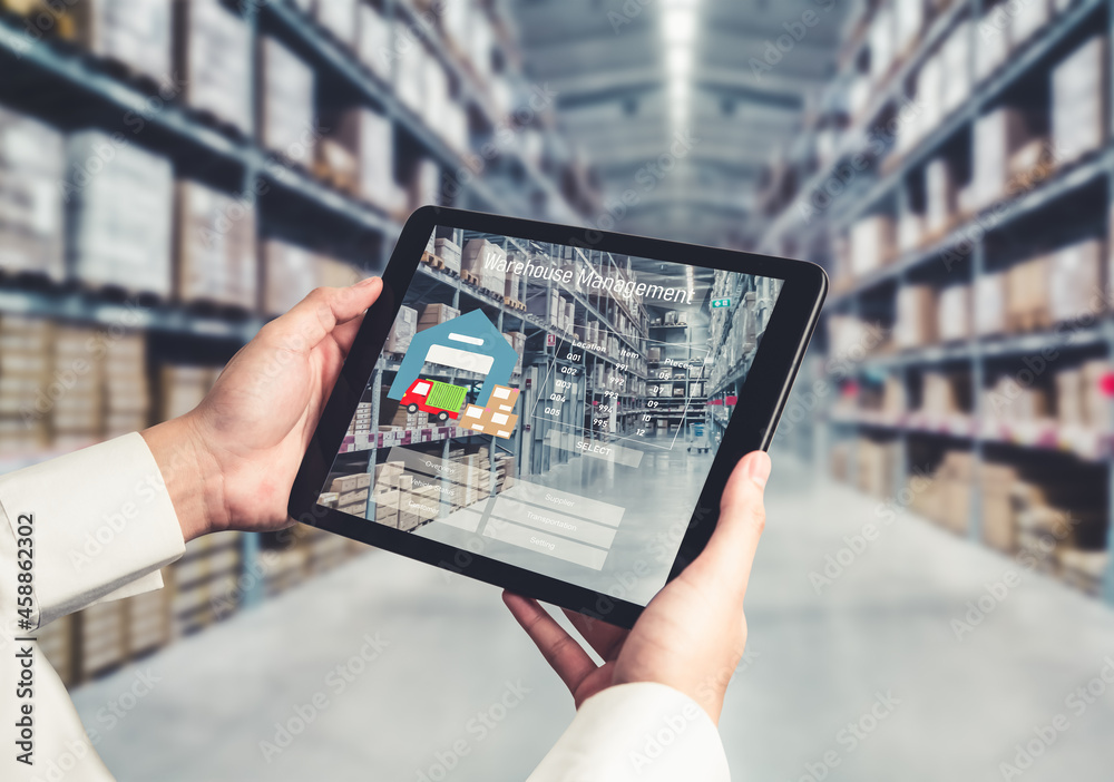 Warehouse management innovative software in computer for real time ...