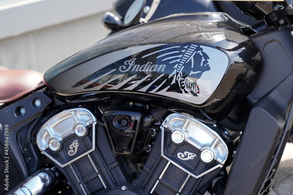 Indian motorcycle logo text tank and black sign American brand usa ...