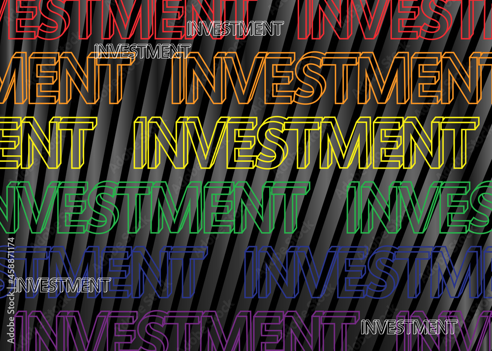 Investment, Vector logo. Quotes and phrases for cards, banners, posters ...